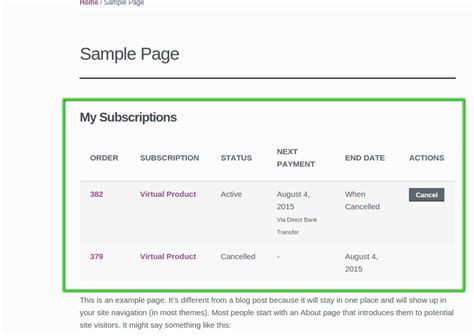 Php How To Display Users Woocommerce Subscription Details Stack