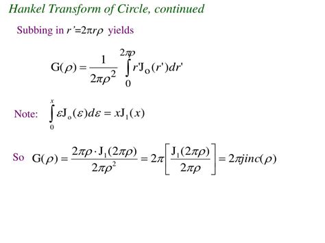 ppt circularly symmetric functions hankel transforms of zeroth order