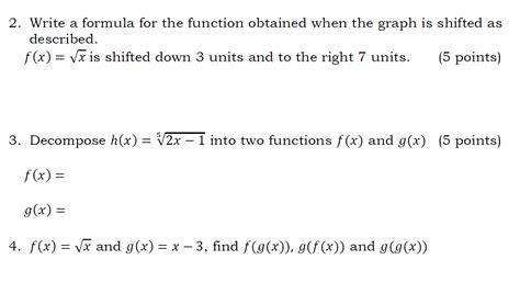 Solved 2 Write A Formula For The Function Obtained When The Chegg Com
