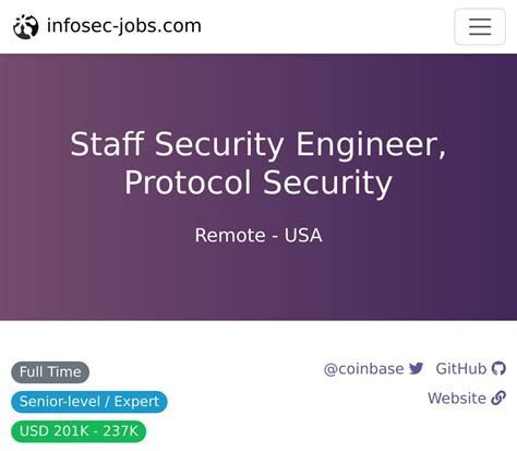 Hiring Staff Security Engineer Protocol Security Remote R