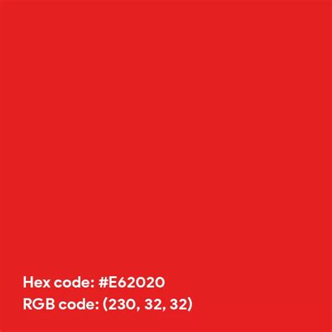 Lust Color Hex Code Is E62020