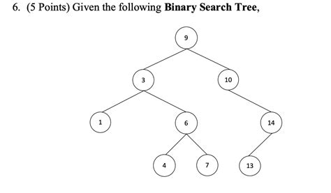 Solved 6 5 Points Given The Following Binary Search