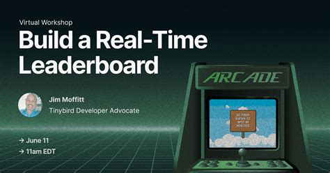 free workshop build real time leaderboards · tinybird