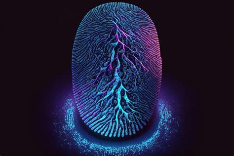Premium Ai Image Security Access Based On Fingerprint Scanning Is A