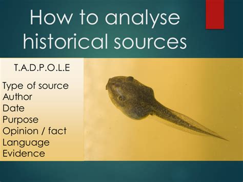 Tadpole Acronym For Analysing Sources Pearl Harbor By Lrigb4 Teaching Resources Tes