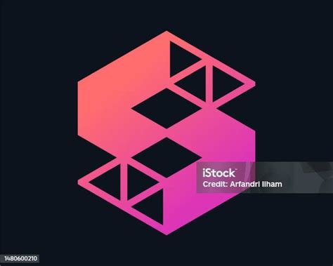 편지 S 육각형 다각형 삼각형 다각형 구조 메쉬 연결 미래 벡터 디자인 일러스트 레이 션 0명에 대한 스톡 벡터 아트 및 기타