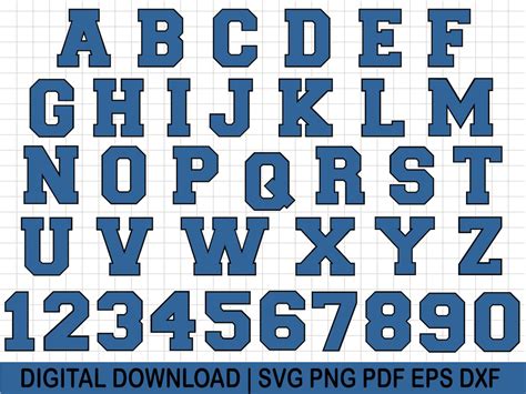 Varsity Font Svg Block Font Svg College Font University Font Varsity Letters Baseball Font