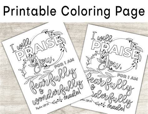 Psalm 139 Coloring Page