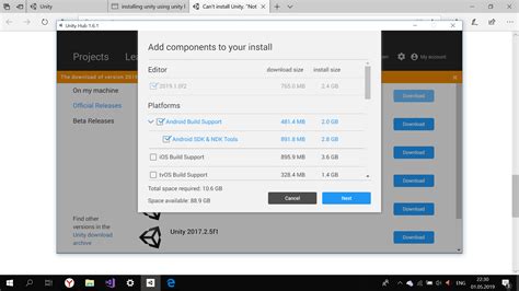 Cant Install Unity Not Enough Free Space Unity Engine Unity Discussions