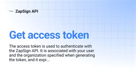 Get Access Token Zapsign Api