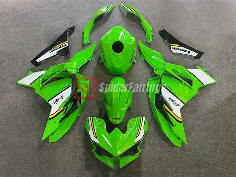 Gloss Green Kawasaki Ninja500 2024 2025 Spiderfairings