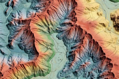 Three Dimensional Topographic Height Map Generate Ai Stock Illustration Illustration Of