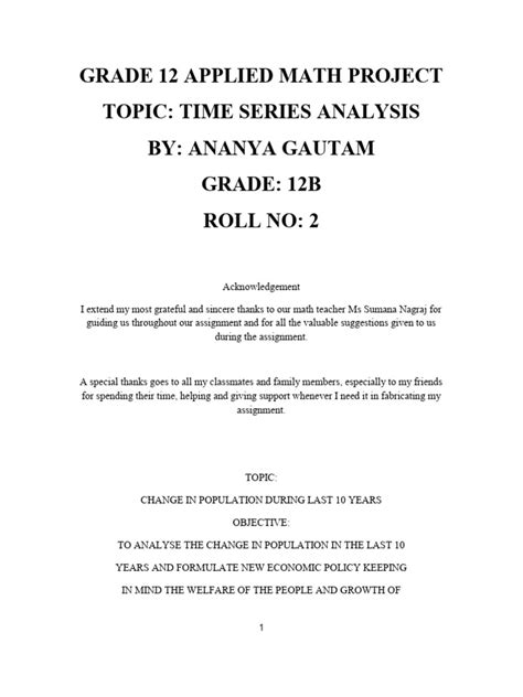 Applied Math Project Pdf