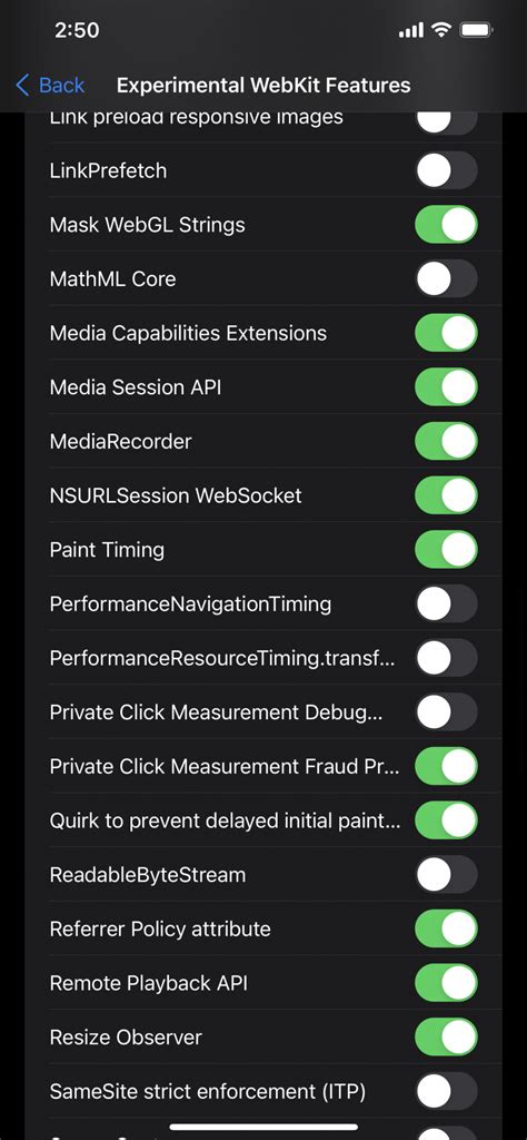 Ios 15b2 Safari Experimental Feature Defaults Macrumors Forums