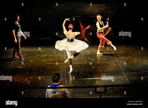 Russian Ballerinas Warm Up In Preparation For Moscow Ballet La