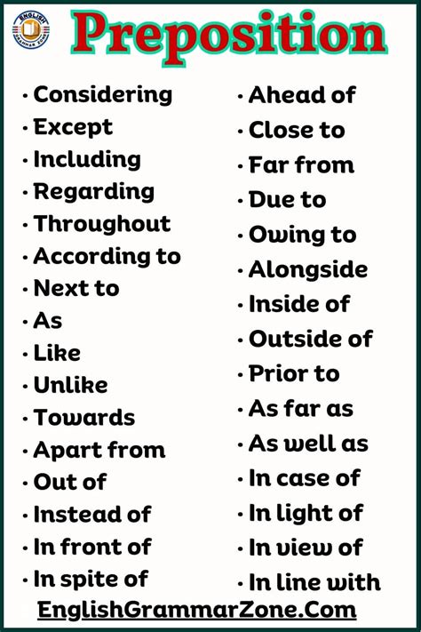 What Is The Meaning Of Preposition In English Grammar And Punctuation Infoupdate Org