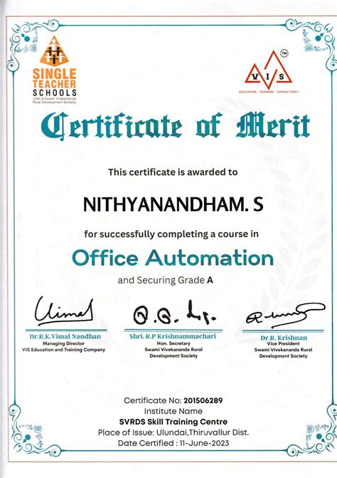 completed office automation project nithyanandham s posted on the topic linkedin