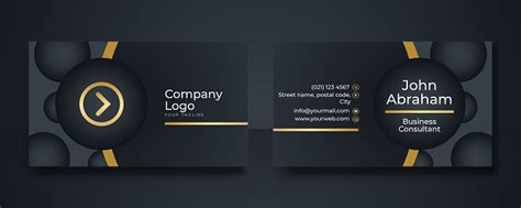 럭셔리 로얄 블랙 과 골드 명함 디자인 템플릿 골드 아르 데코 기하학적 라인현대 명함 디자인 템플릿 개성 개념에 대한 스톡 벡터