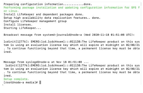 Install SIOS Protection Suite LifeKeeper For Linux LifeKeeper For Linux LIVE