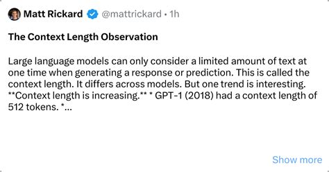 The Context Length Observation
