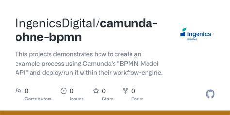 github ingenicsdigital camunda ohne bpmn this projects demonstrates