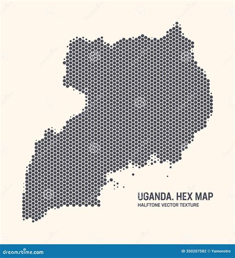 Uganda Map Light Connecting Effect Background Abstract Digital