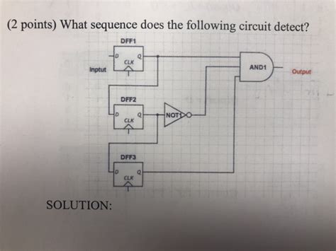 Solved 2 Points What Sequence Does The Following Circuit