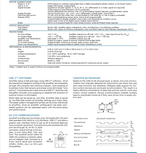 Copley Controls Accelnet Panel Acp Series
