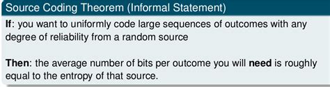 Information Theory Conditions To Apply Source Coding Theorem
