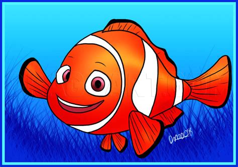 How To Draw Nemo From Finding Nemo Step By Step Drawing Guide By Dawn Dragoart