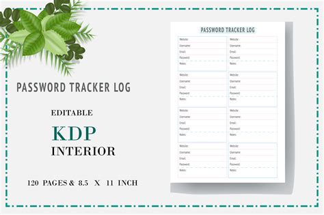 Password Tracker Log Graphic By Dostonart · Creative Fabrica