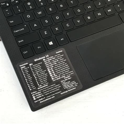 Synerlogic Black Windows 10 Reference Guide Keyboard Vinyl Shortcut Sticker Ebay