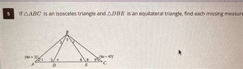 Solved If ABC Is An Isosceles Triangle And DBE Is An Chegg