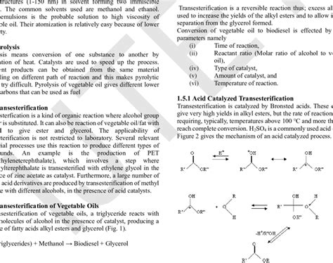 Transesterification Reaction Of A Triglyceride Download Scientific