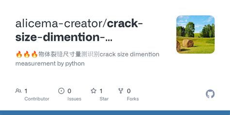 GitHub Alicema Creator Crack Size Dimention Measurement Recognition