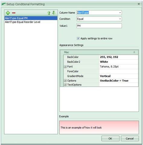 Setting Up Conditional Formatting On The Equipment360 Dashboard