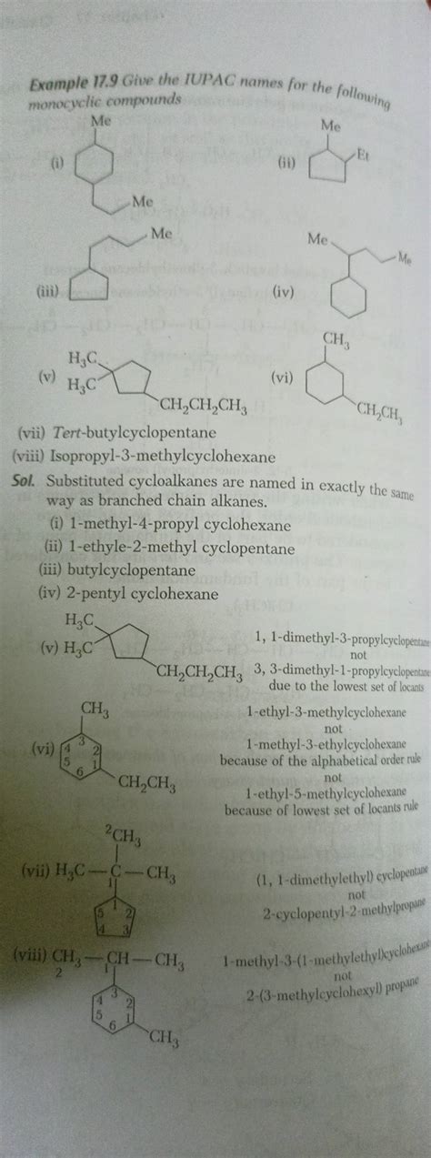Isopropyl 3 Methylcyclohexane Sol Substituted Cycloalkanes Are Named In