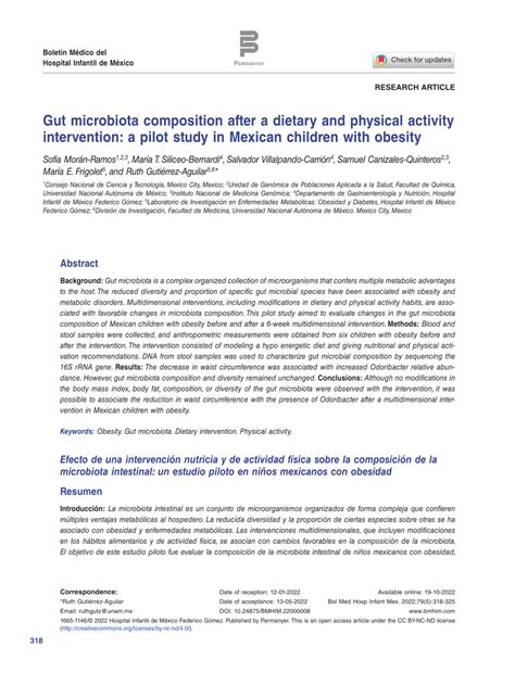 Pdf Gut Microbiota Composition After A Dietary And Physical Activity Intervention A Pilot