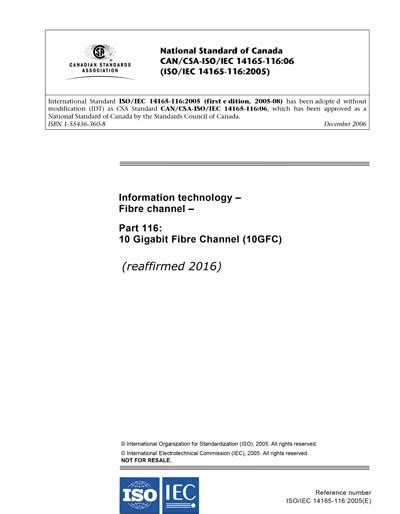 CAN CSA ISO IEC R Information Technology Fibre Channel Part