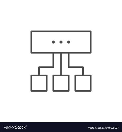 Server Structure Line Outline Icon Royalty Free Vector Image