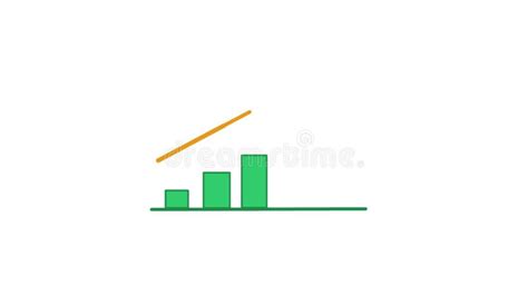 Animated Growing Arrow Over Graph Bar Business Graph Showing D Arrow Growth Stock Video