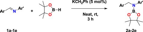 The Substrate Scope Of Alkali Metal Catalysed Substituted Aldimines Download Scientific Diagram
