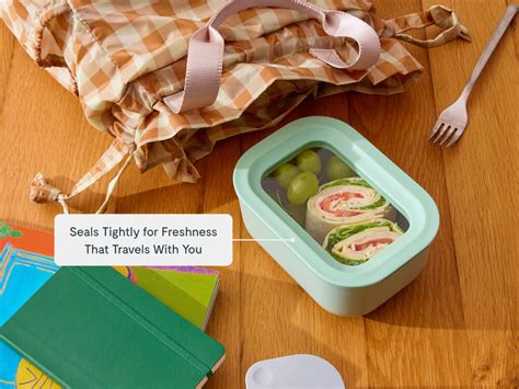 Mini Rectangle Container Ceramic Coated Glass Storage Caraway