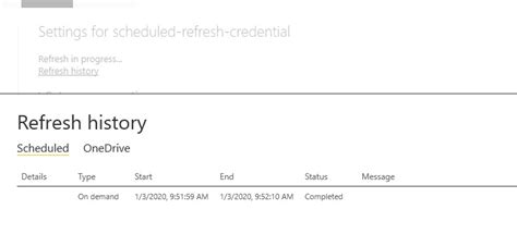 Scheduled Refresh Credential Microsoft Fabric Community