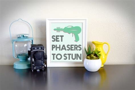 Set Phasers To Stun Star Trek Inspired Poster By Printwithlove