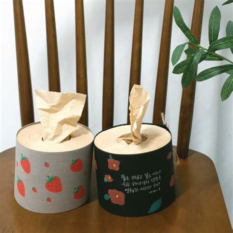 페이퍼패브릭 티슈커버 Diy 세트 종이원단 두루마리 휴지 케이스 만들기 기쁨기업