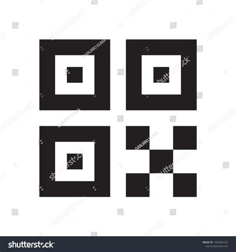 Qr Code Icon Stroke Outline Style Stock Vector Royalty Free 1435356167 Shutterstock