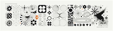 벡터 그래픽 자산 산성 스타일 복고풍 미래 배경 다양한 형태의 와이어 프레임 요소 디자인 서식 파일 포스터 스티커 Y2k 스타일 세트 7의 배너에 대 한 대담한 현대 모양