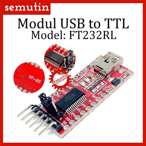 Module Usb To Serial Ttl Ft232rl Ftdi Converter 3 3v 5v Adapter Module For Arduino Shopee Malaysia