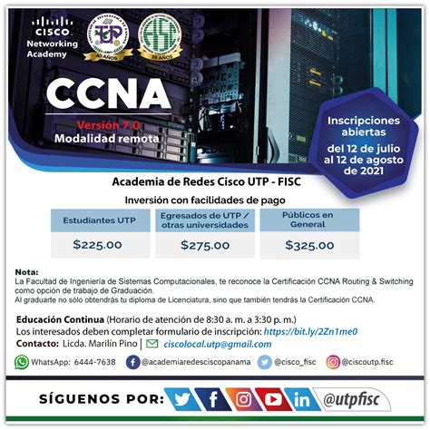 Curso Ccna Segundo Semestre 2021 Facultad De Ingeniería De Sistemas